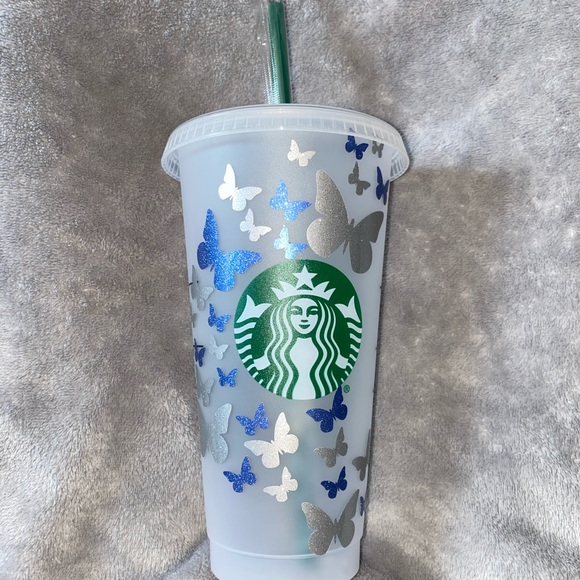 Starbucks | Dining | Customized Butterfly Starbucks Cold Cup | Poshmark